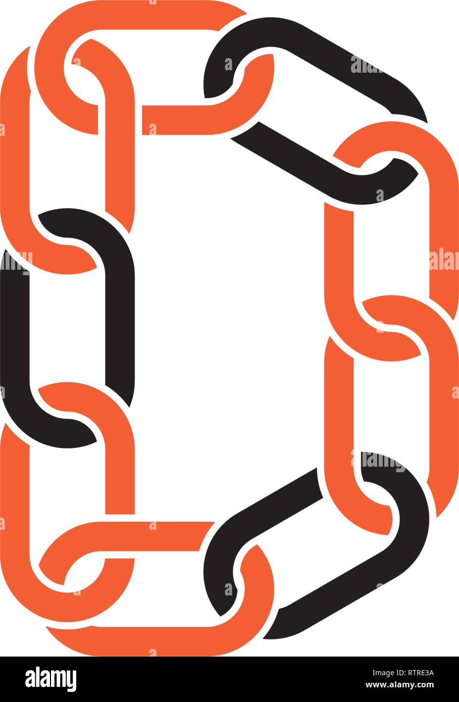 chain letter d link logo vector icon design Stock Vector Image & Art ...