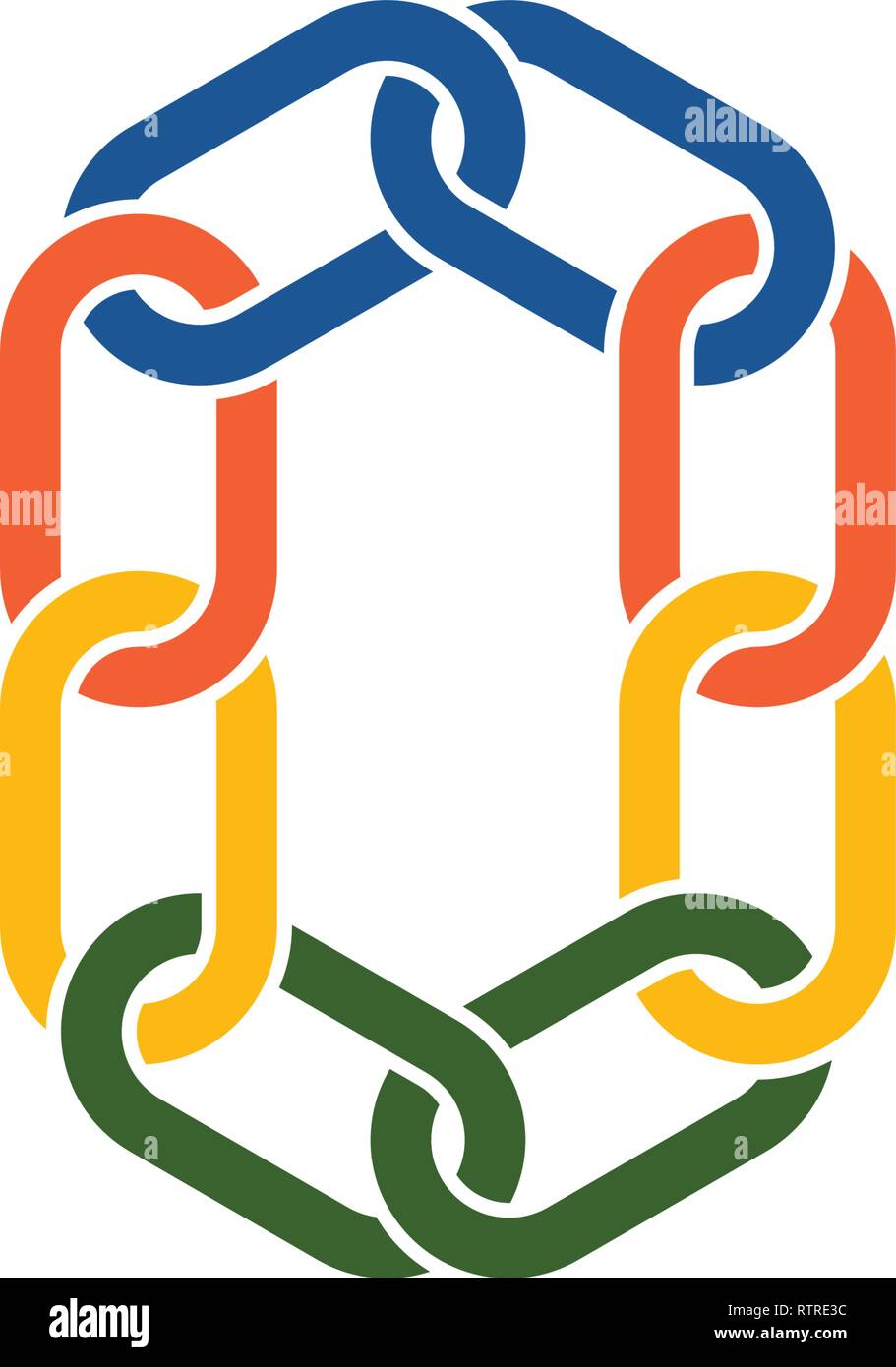 chain link o letter logo symbol sign element Stock Vector Image & Art ...