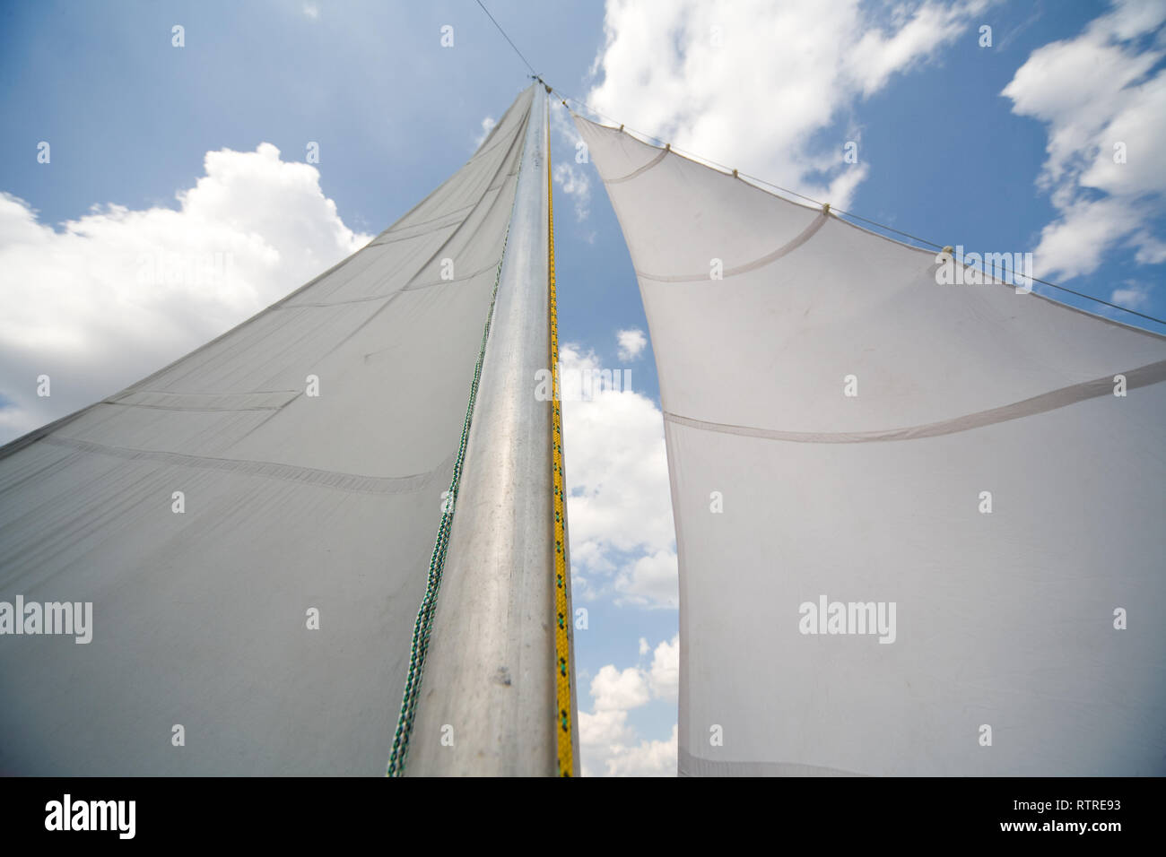 mast of my small private yacht Stock Photo - Alamy