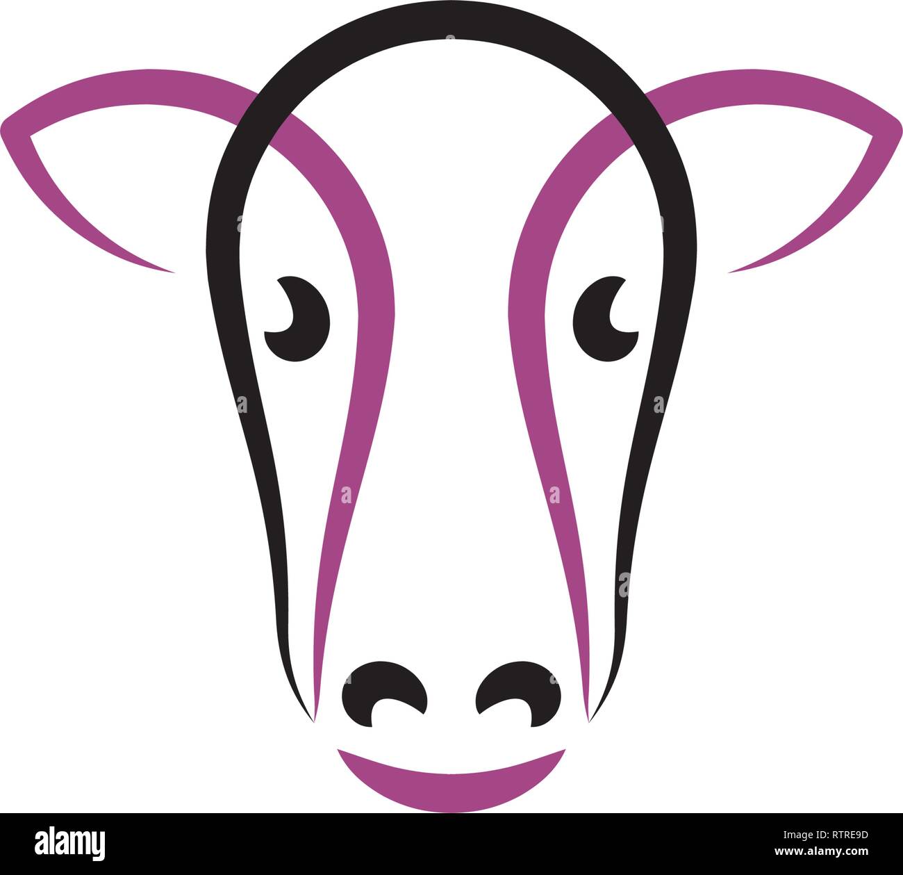 cow icon symbol vector sign Stock Vector Image & Art - Alamy