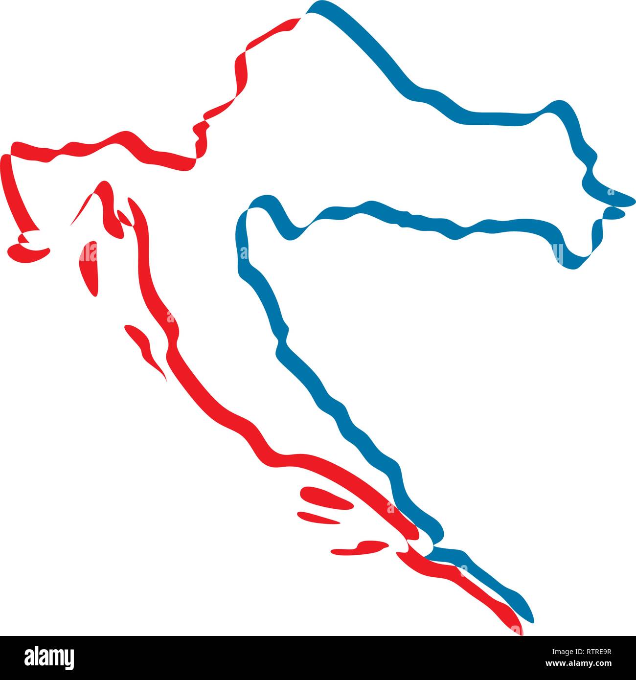 Croatia map Stock Vector Images - Alamy