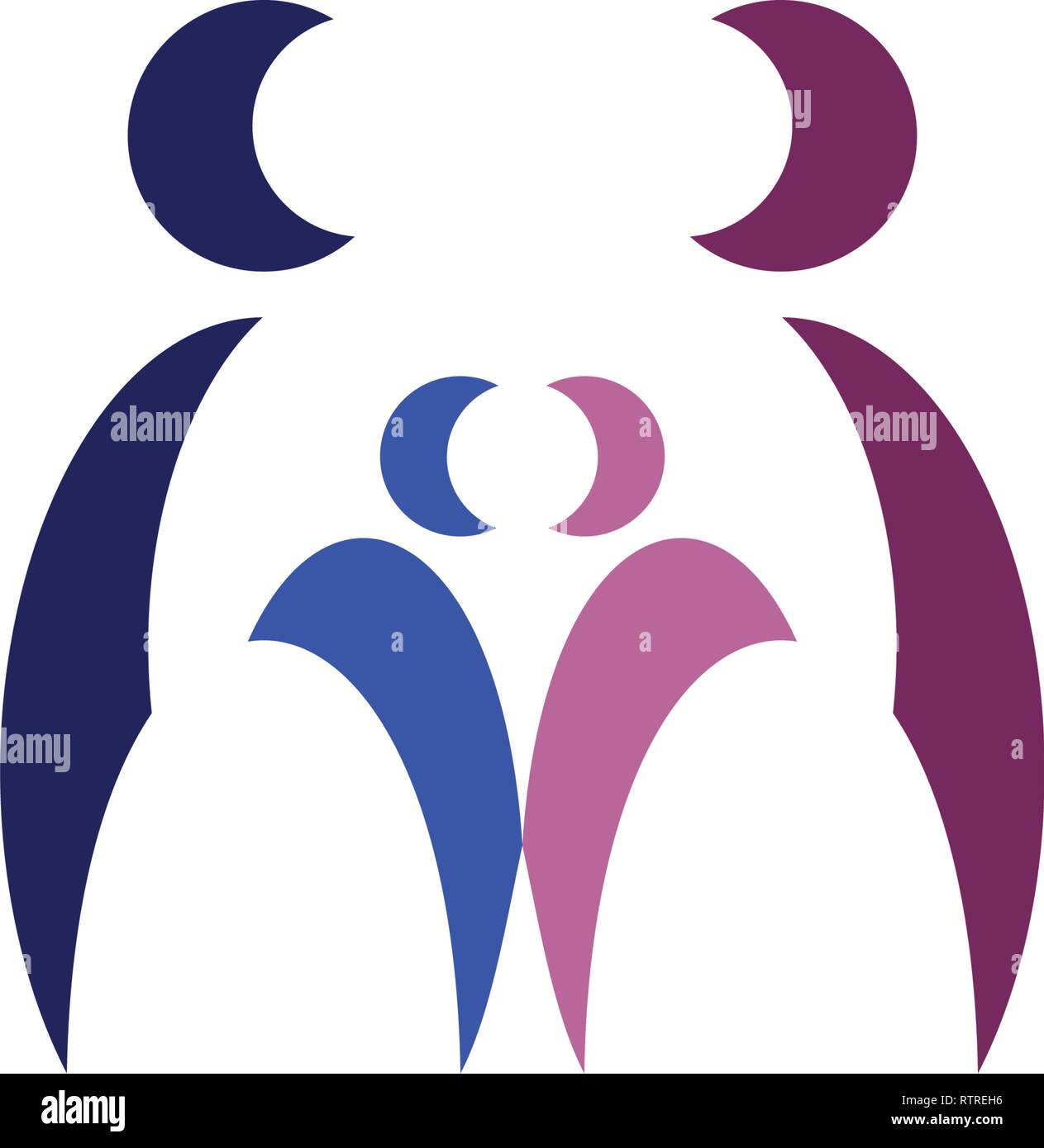 family logo parents and children icon Stock Vector Image & Art - Alamy
