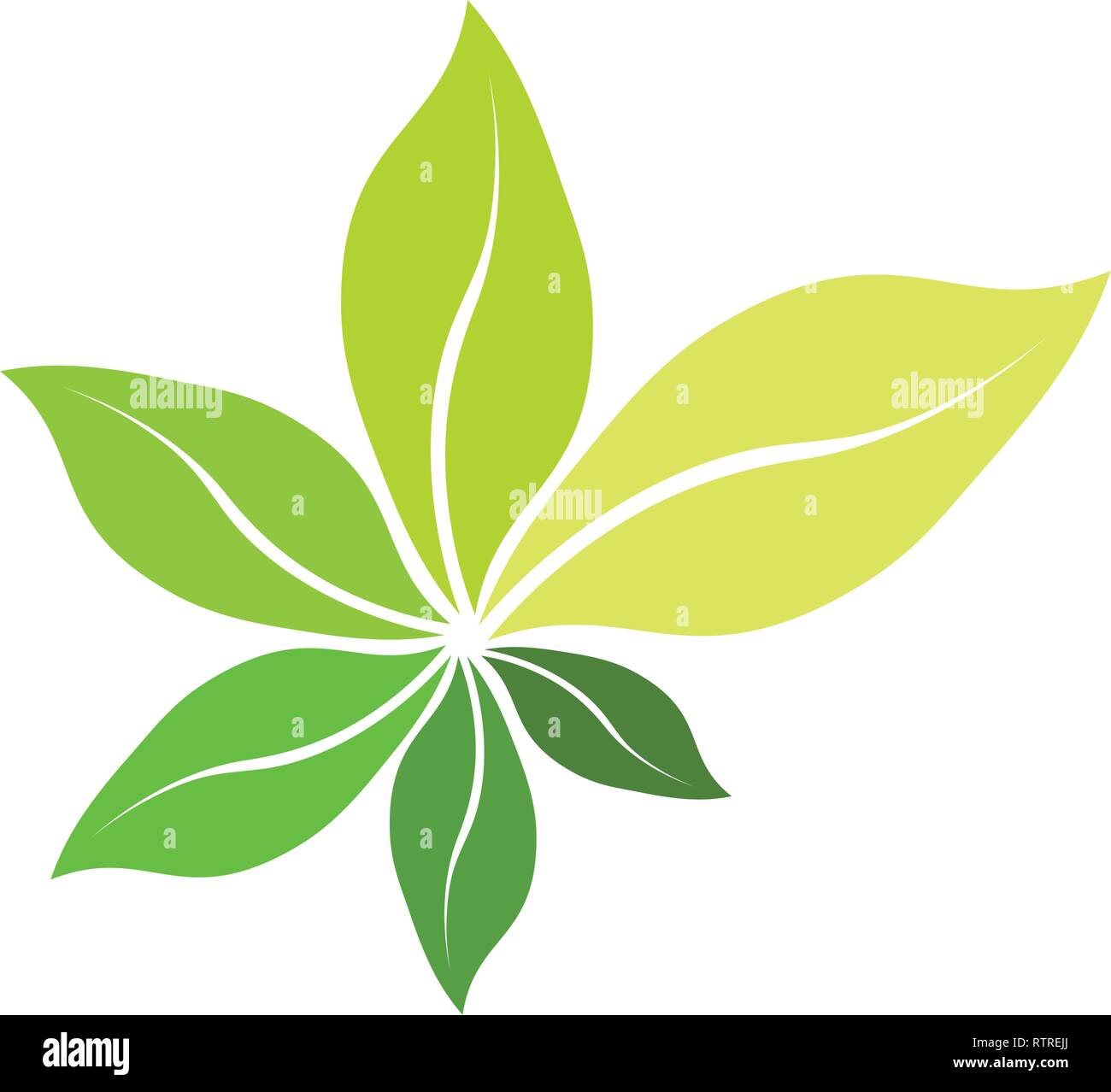 fresh bio green leaves organic herb symbol Stock Vector Image & Art - Alamy
