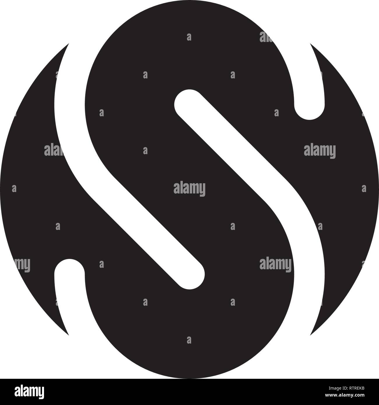 geometric logo s black icon letter Stock Vector Image & Art - Alamy