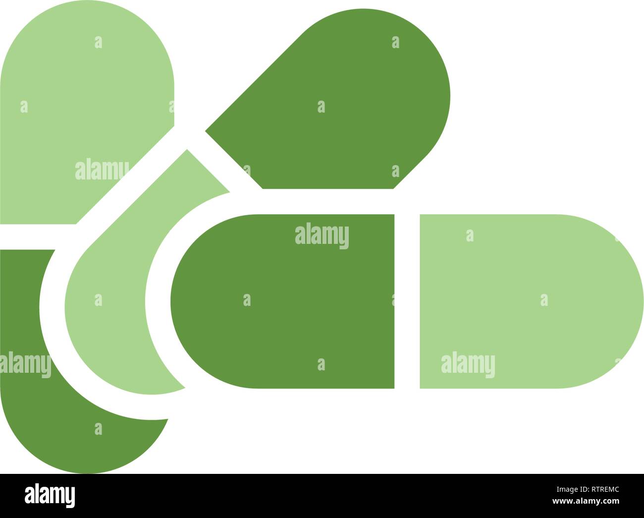 green capsule pill logo icon design element Stock Vector Image & Art ...