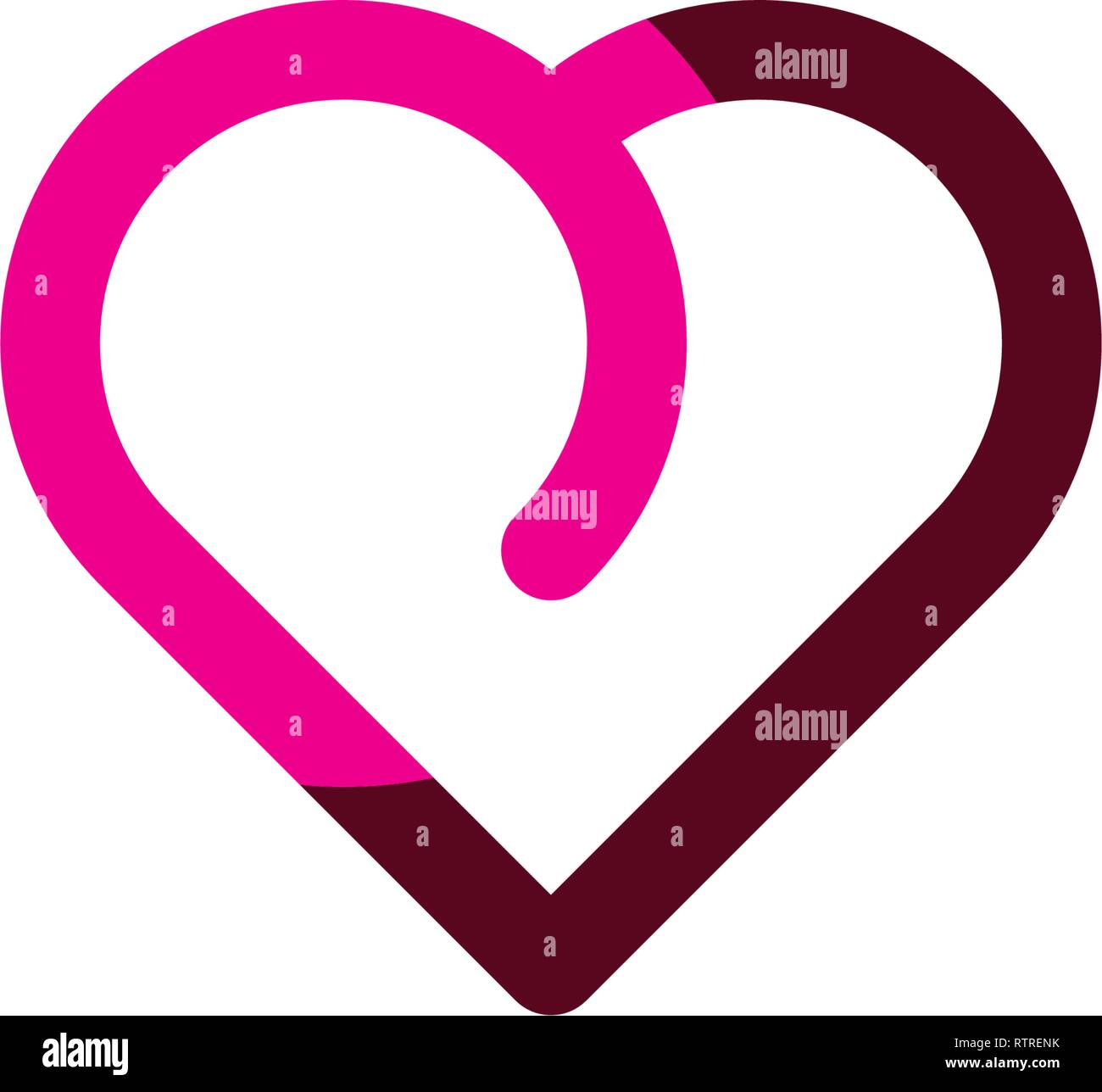 Heart lineart Stock Vector Images - Alamy