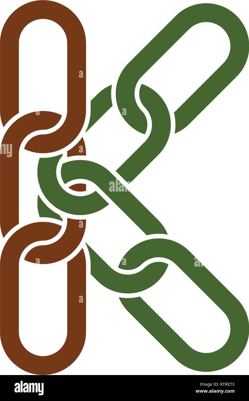letter k link chain logo symbol design element Stock Vector Image & Art ...