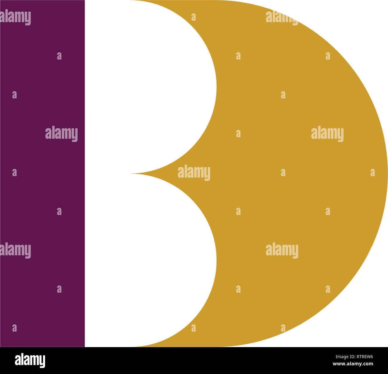 B and d letter icon hi-res stock photography and images - Alamy