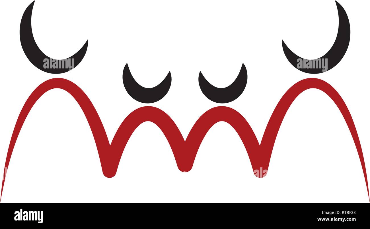 stylized family parents and children logo Stock Vector Image & Art - Alamy