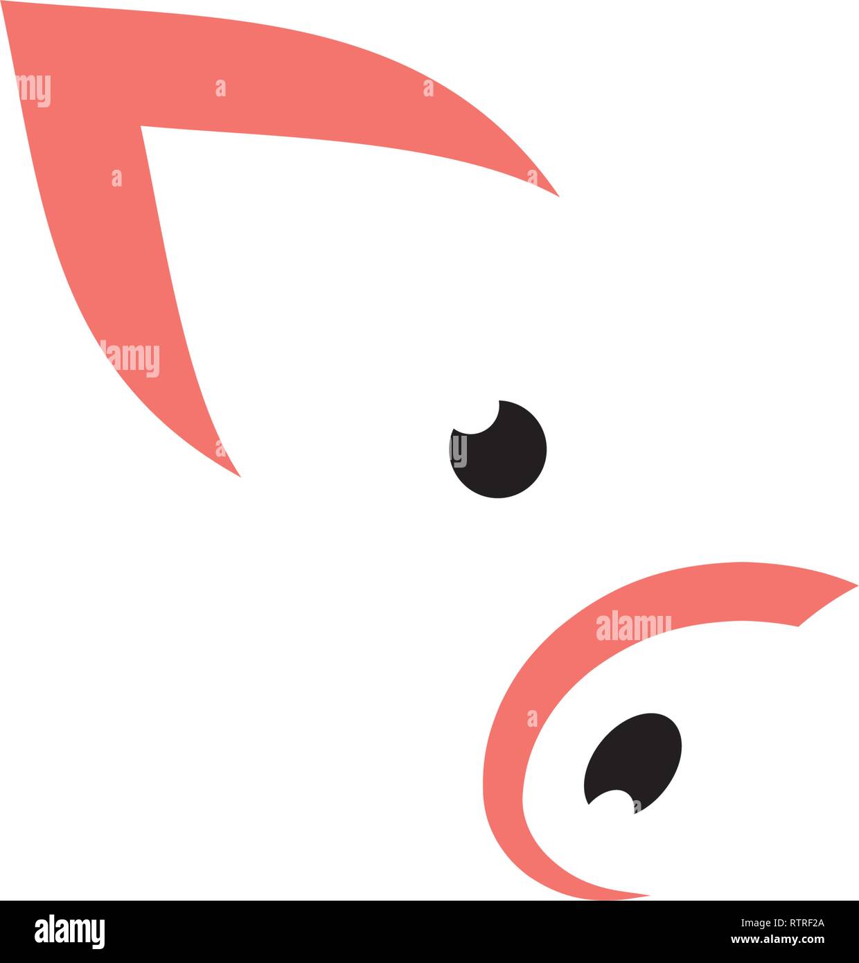 stylized pig logo vector icon symbol Stock Vector Image & Art - Alamy