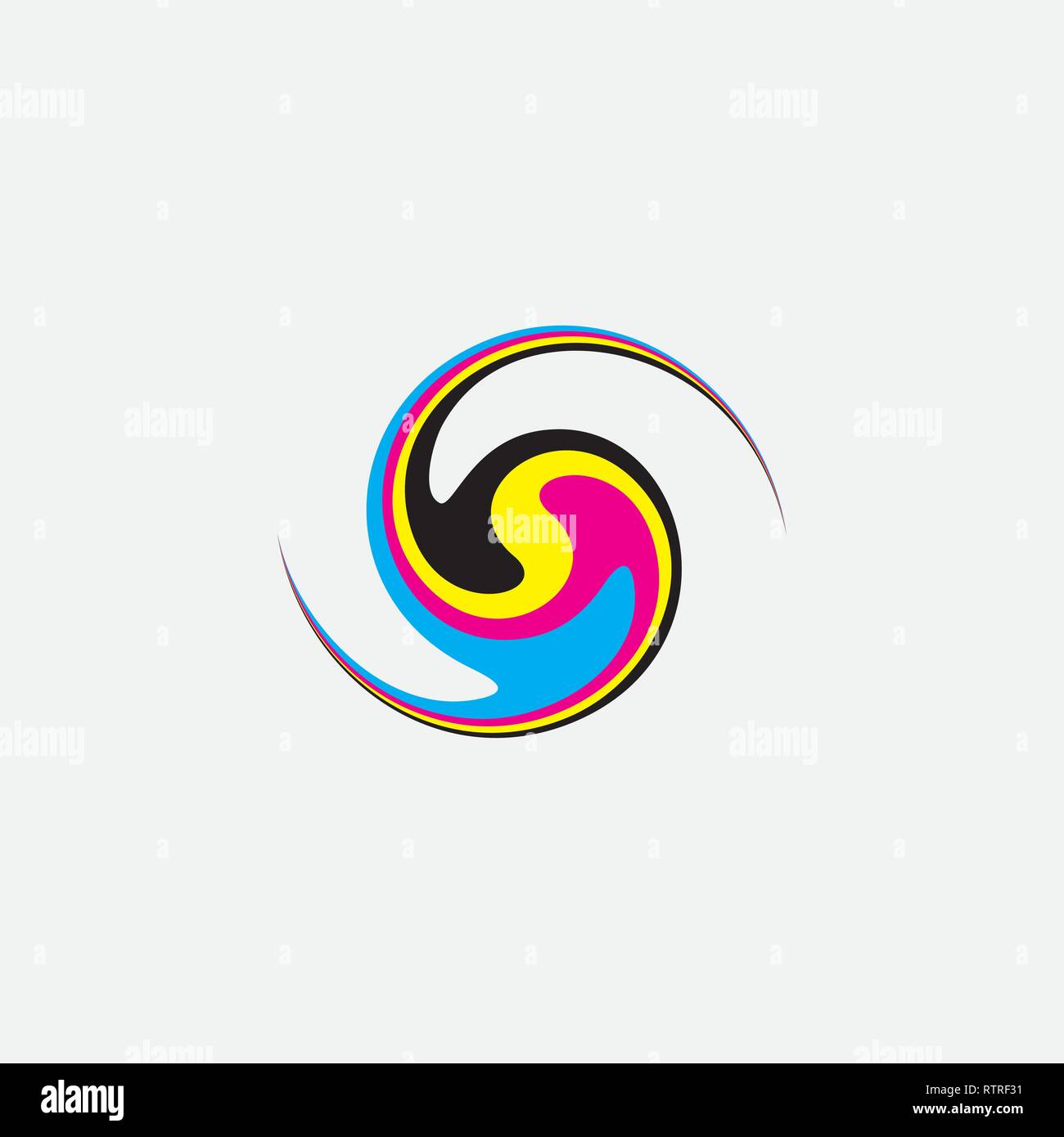 twisted distorted ink cmyk print icon Stock Vector Image & Art - Alamy