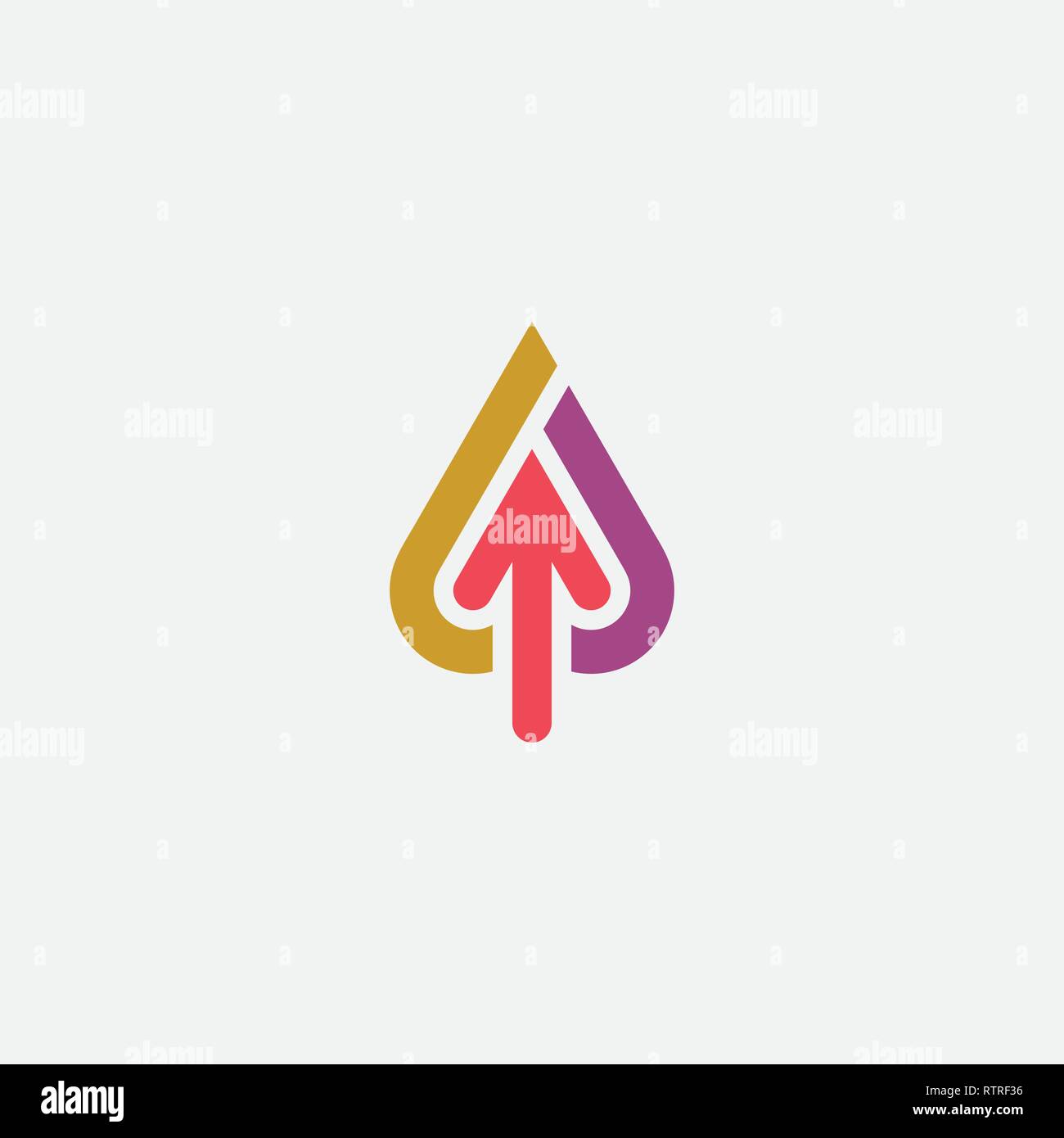 up arrow upload icon vector logo design Stock Vector Image & Art - Alamy