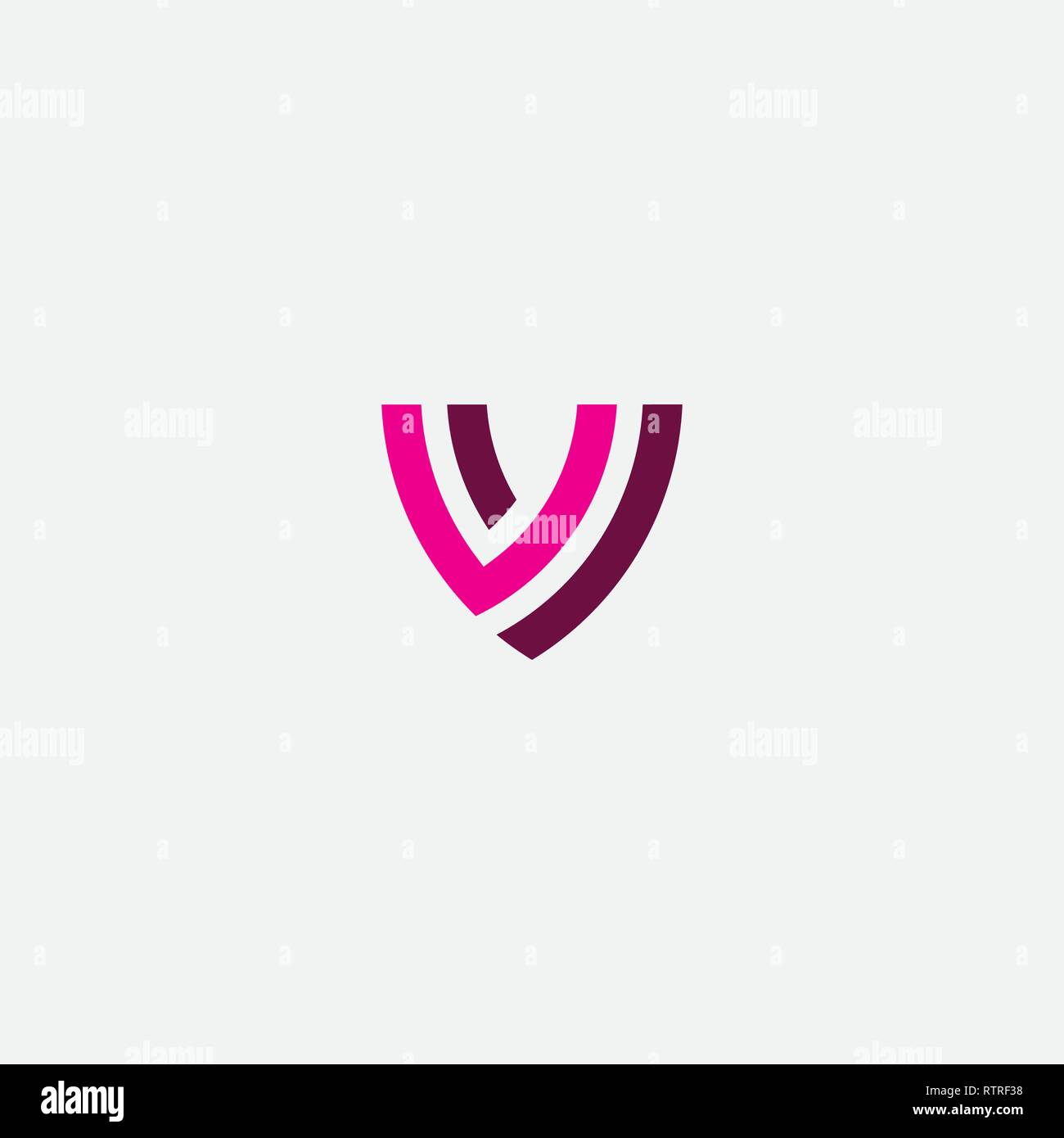 Purple letter v logo hi-res stock photography and images - Alamy
