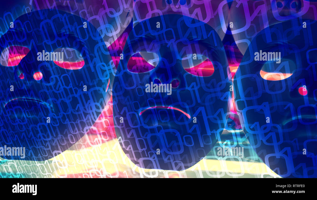 Robot heads for artificial intelligence, computer bug cybersecurity ...