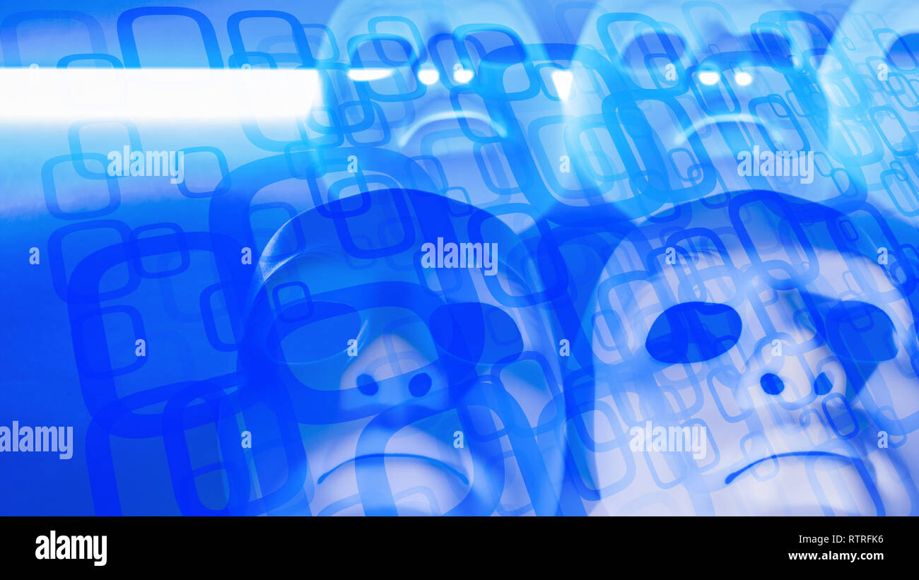 Artificial intelligence data science technology, abstract big data ...