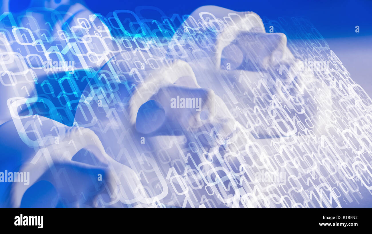 Futuristic robots with artificial intelligence, computer futuristic ...