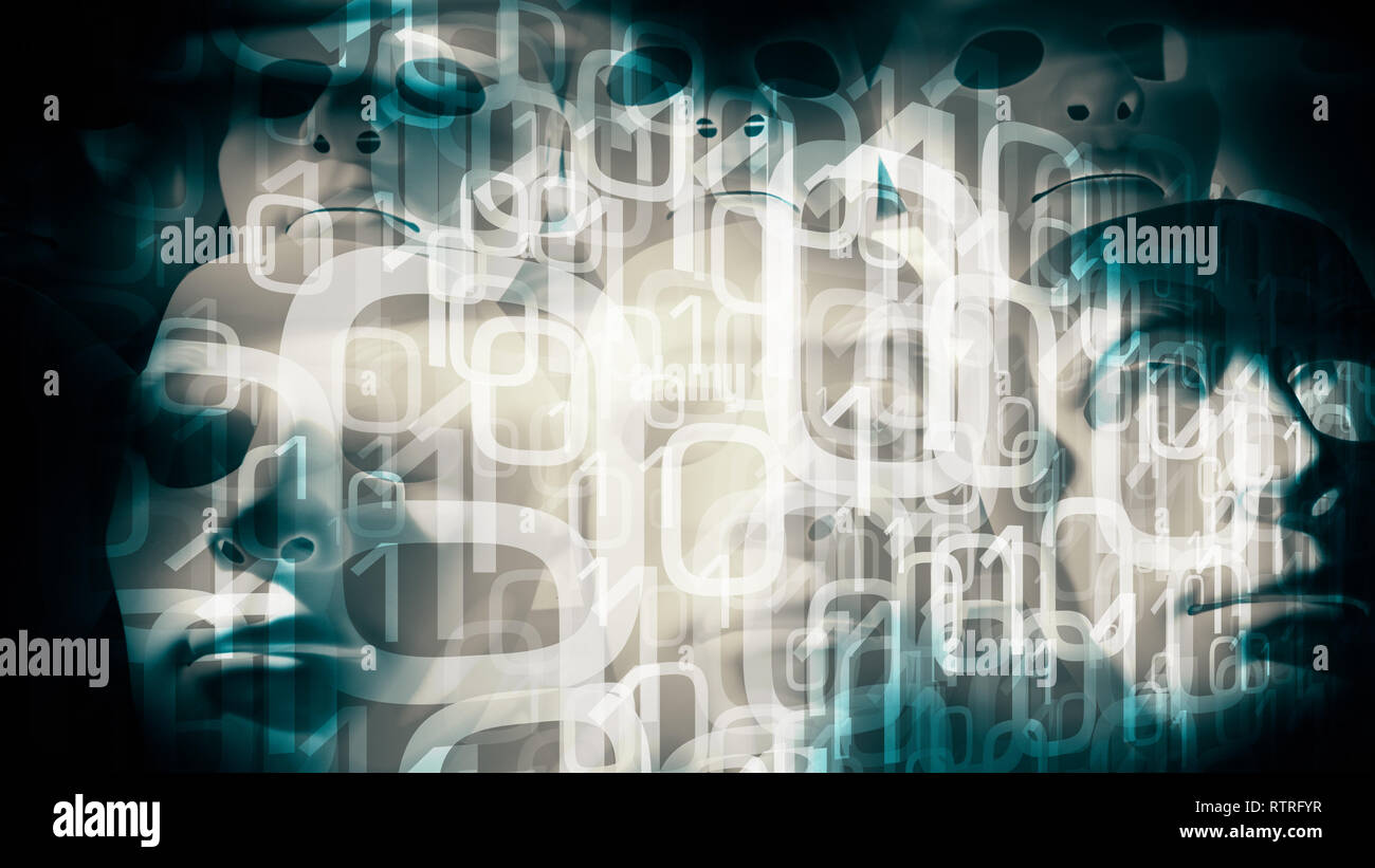 Cybersecurity and sad robot Stock Photo - Alamy