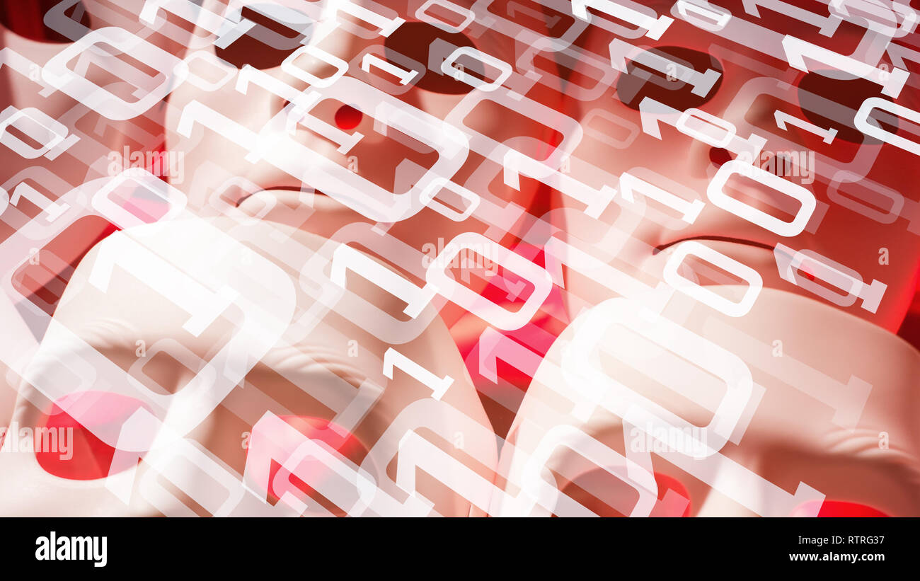 Cyber bots ai machine learning Stock Photo - Alamy