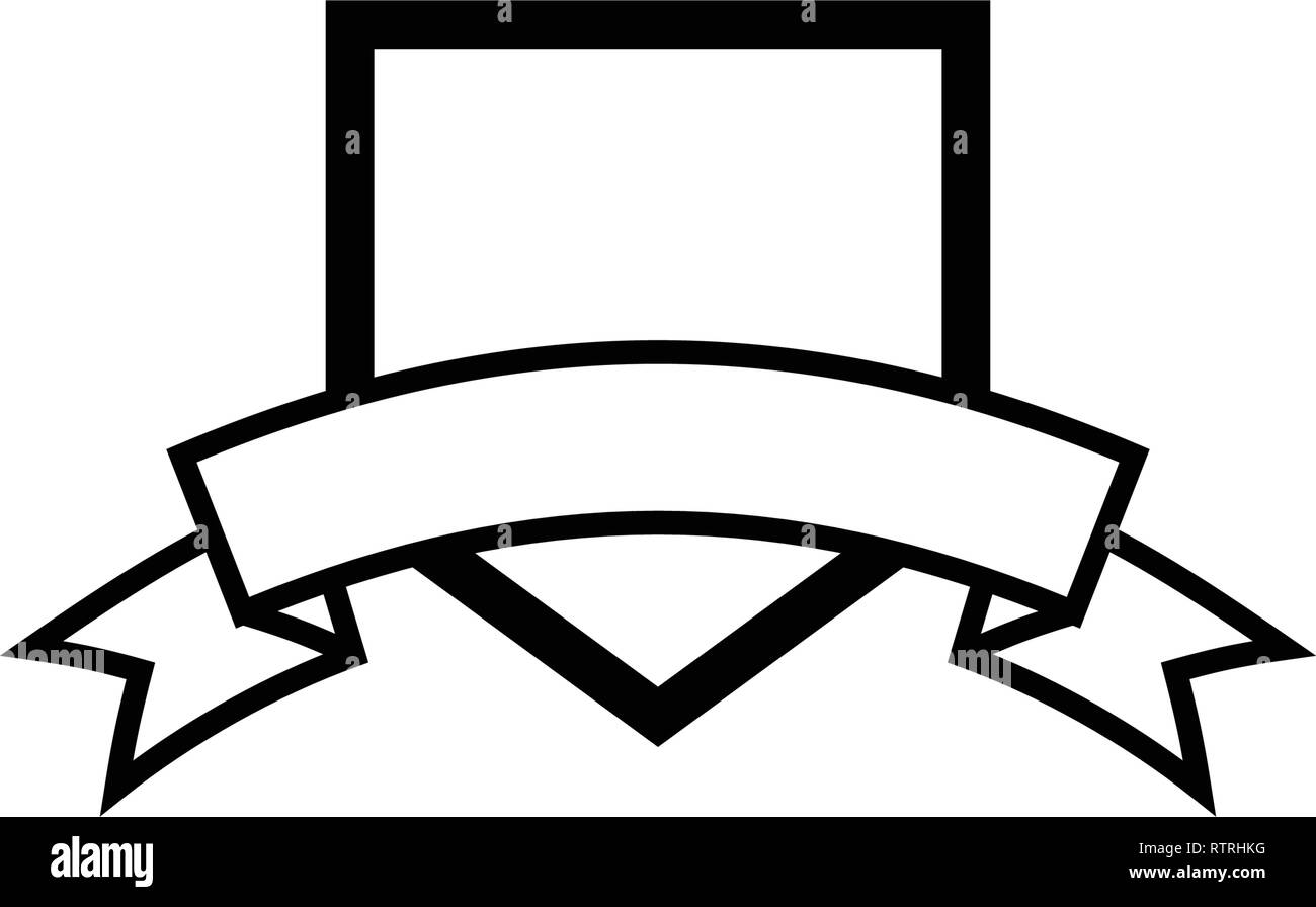 Crest shield with ribbon icon design template vector isolated Stock ...