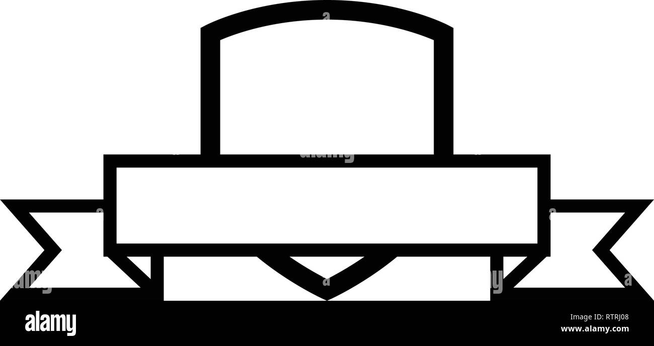 Crest shield with ribbon icon design template vector isolated Stock ...