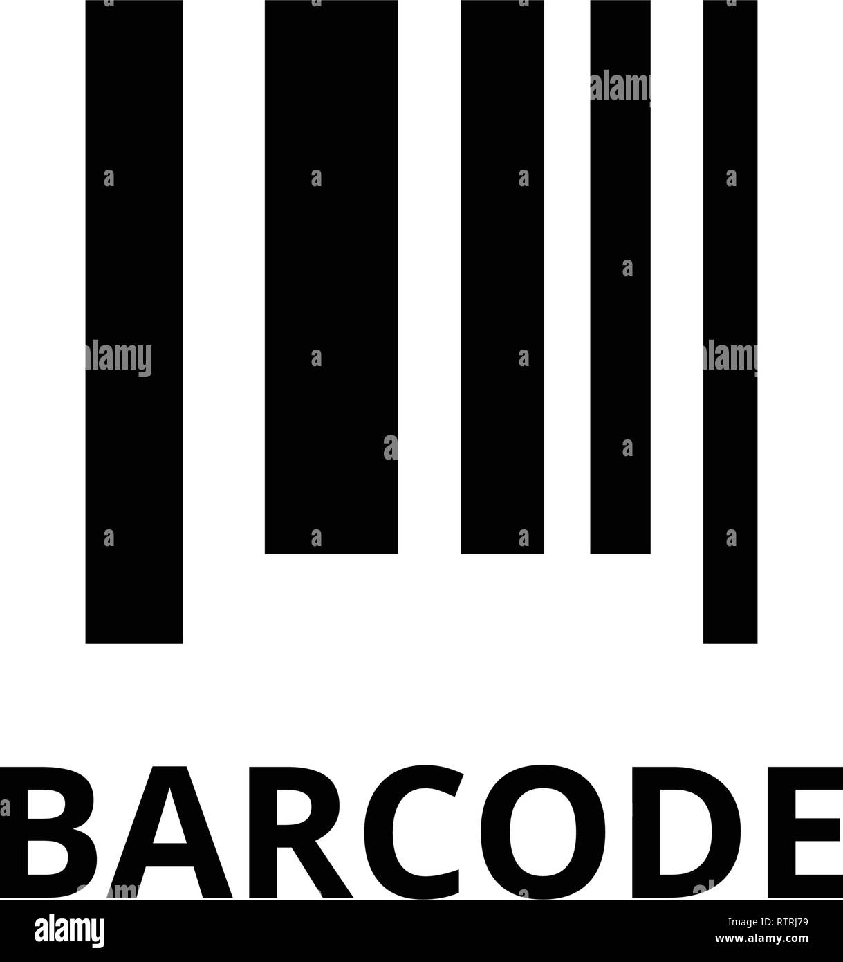 Barcode icon Stock Vector Images - Alamy