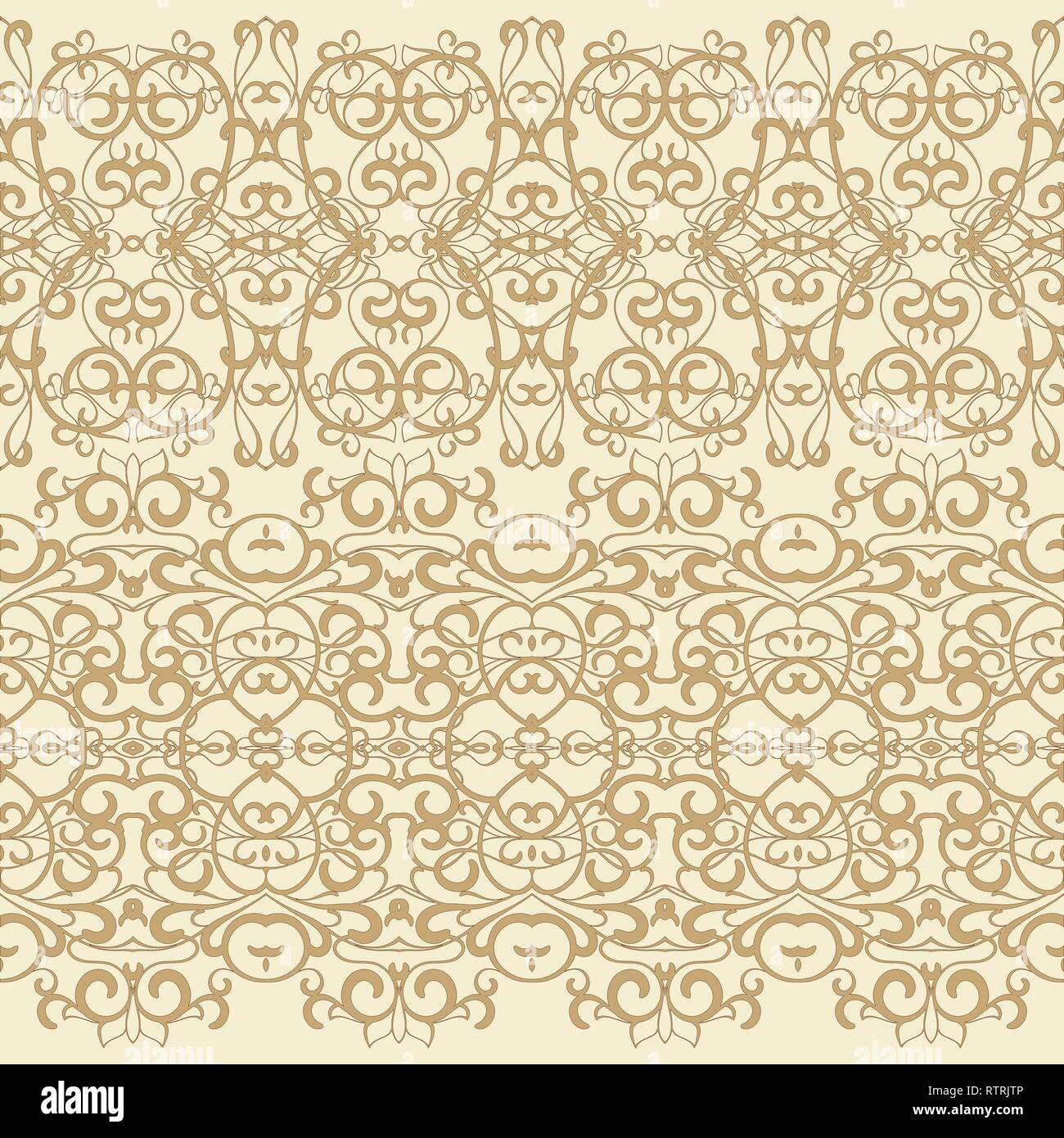 Seamless ethnic patterns for border. Repeated oriental motif for fabric ...