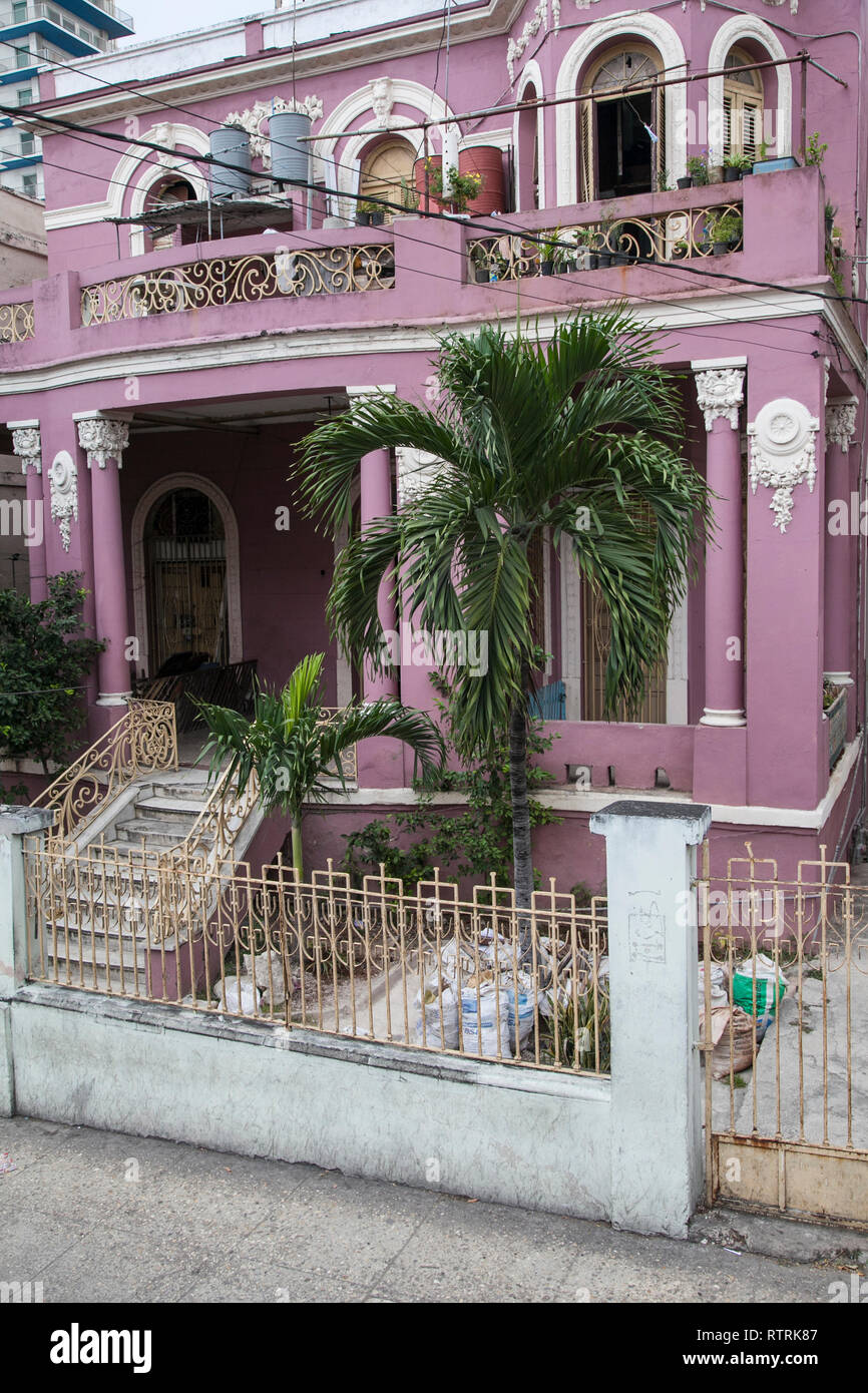 Havana, Cuba - 18 January 2013: Views of town center of squares and ...