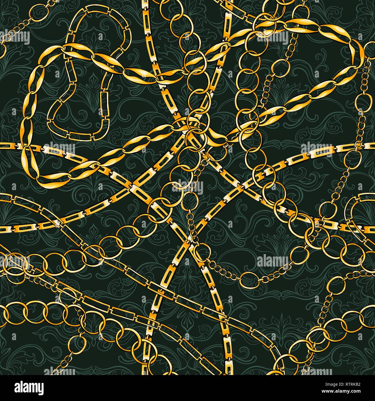 Vintage paper chains Stock Vector Images - Alamy