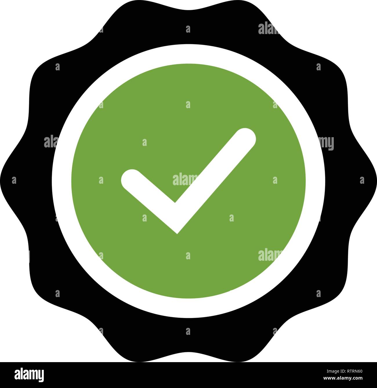 Checklist tick badge icon design template vector Stock Vector Image ...