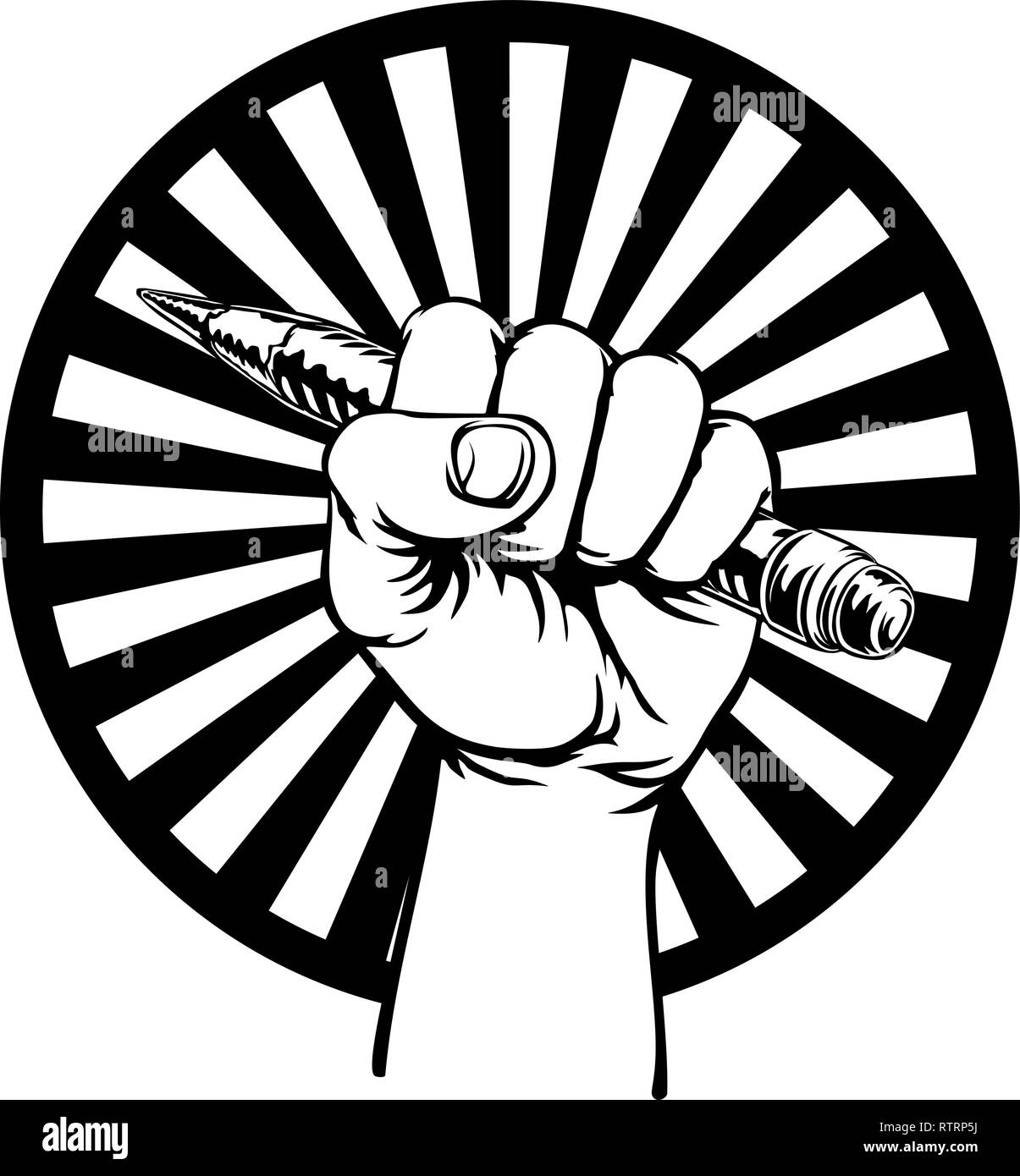 Hand Holding Pencil Stock Vector Image & Art - Alamy