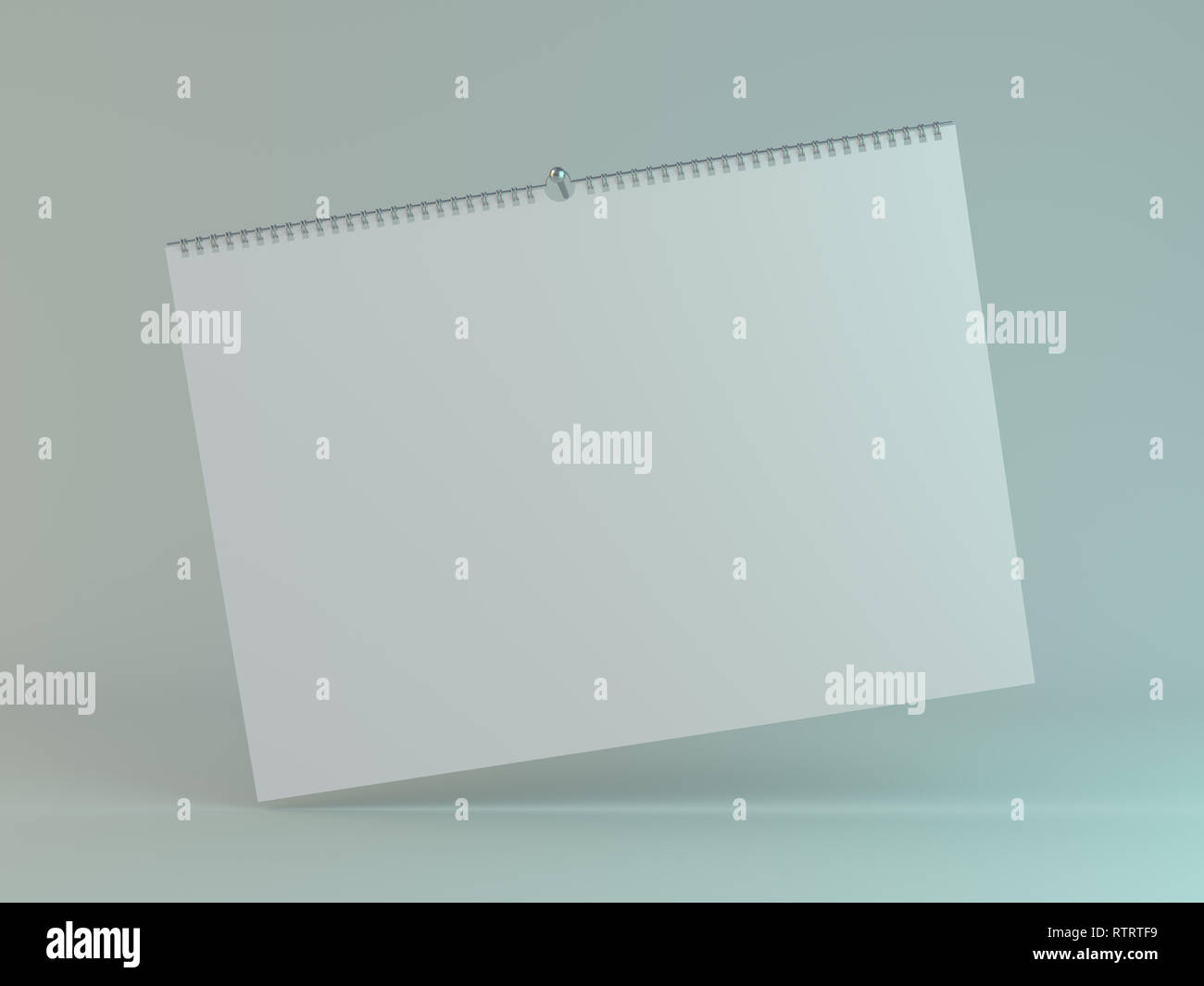 Blank design horizontal calendar template with soft shadows. 3D ...