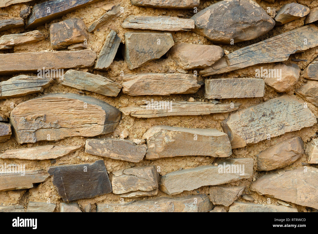 old stone wall, ruins of an ancient city, texture and background Stock ...