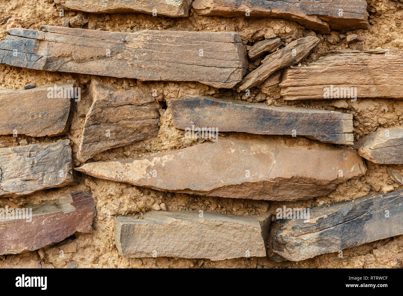 old stone wall, ruins of an ancient city, texture and background Stock ...