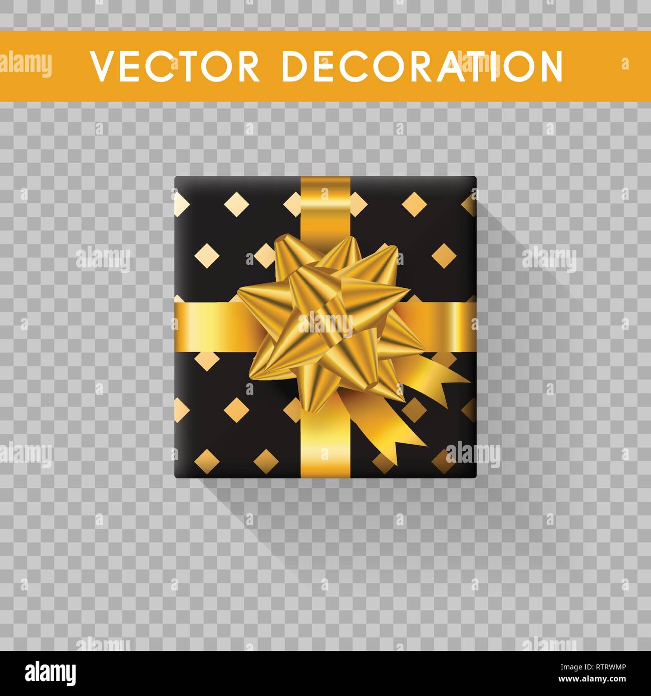 Realistic gift box top view. Gift boxes without background. Vector ...