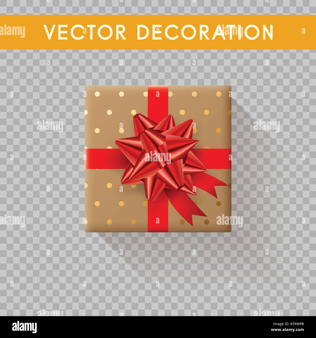 Realistic gift box top view. Gift boxes without background. Vector ...