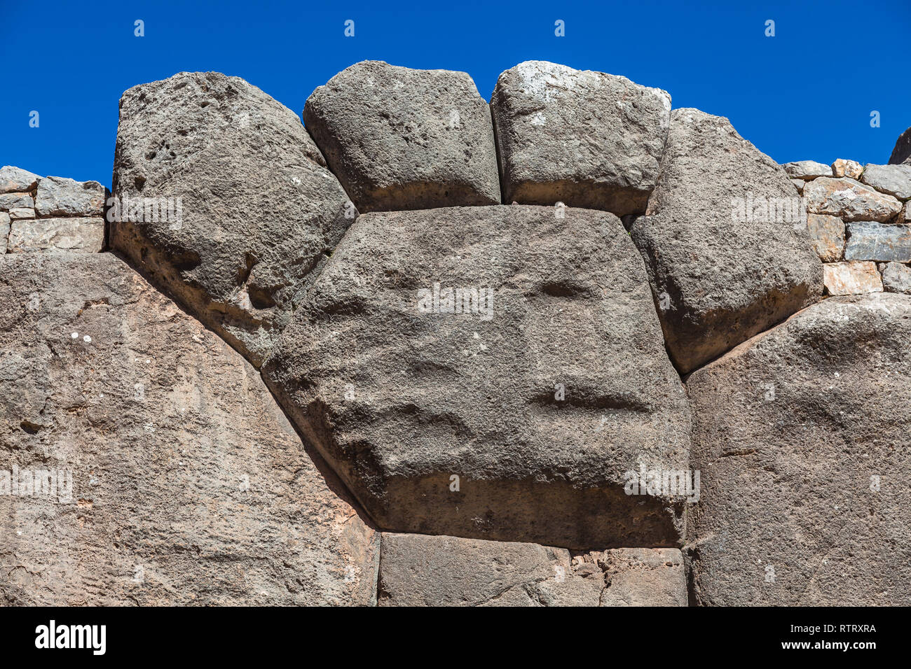 Immense rocks carved and perfectly assembled in the archaeological ...