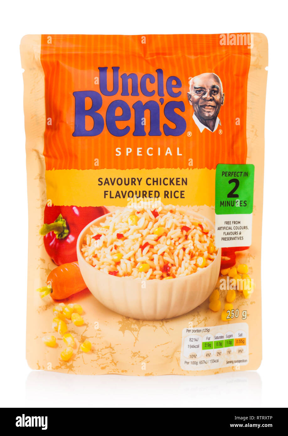 LONDON, UK - MARCH 01, 2019: Uncle Ben's Microwave Special Savoury ...