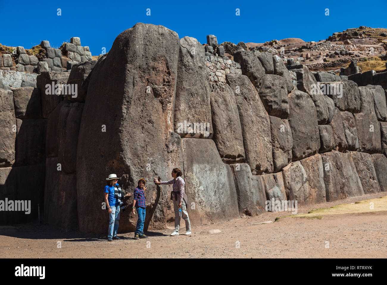Cusco, Peru, July 2018: The archaeological complex of Sacsayhuaman is ...