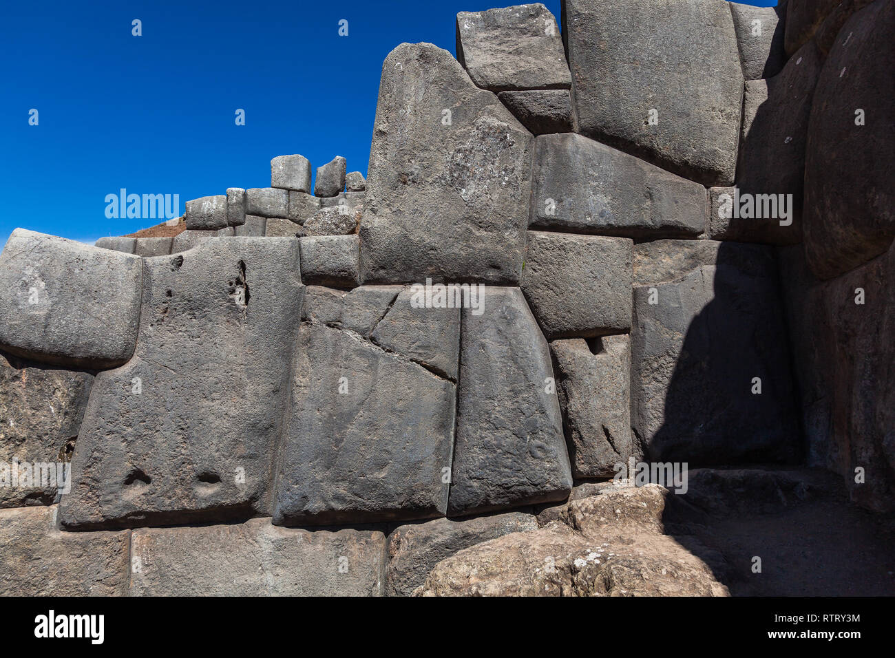 Immense rocks carved and perfectly assembled in the archaeological ...