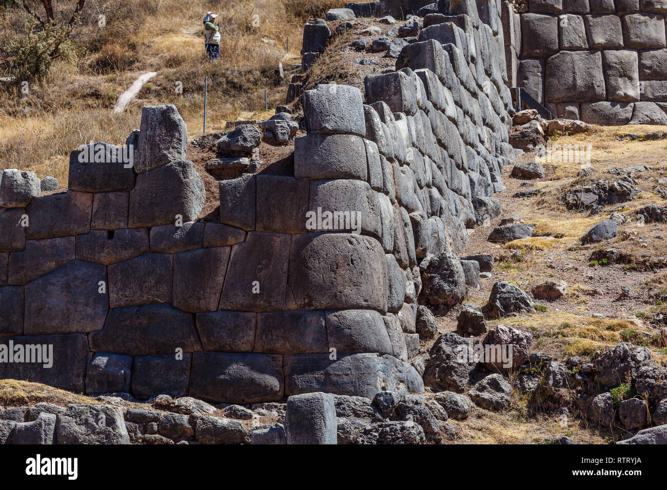 Immense rocks carved and perfectly assembled in the archaeological ...