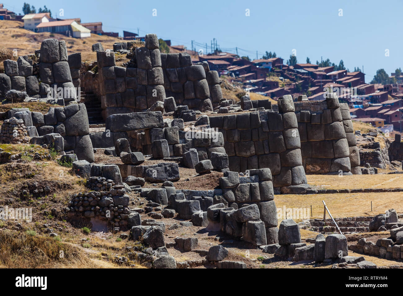 Immense rocks carved and perfectly assembled in the archaeological ...