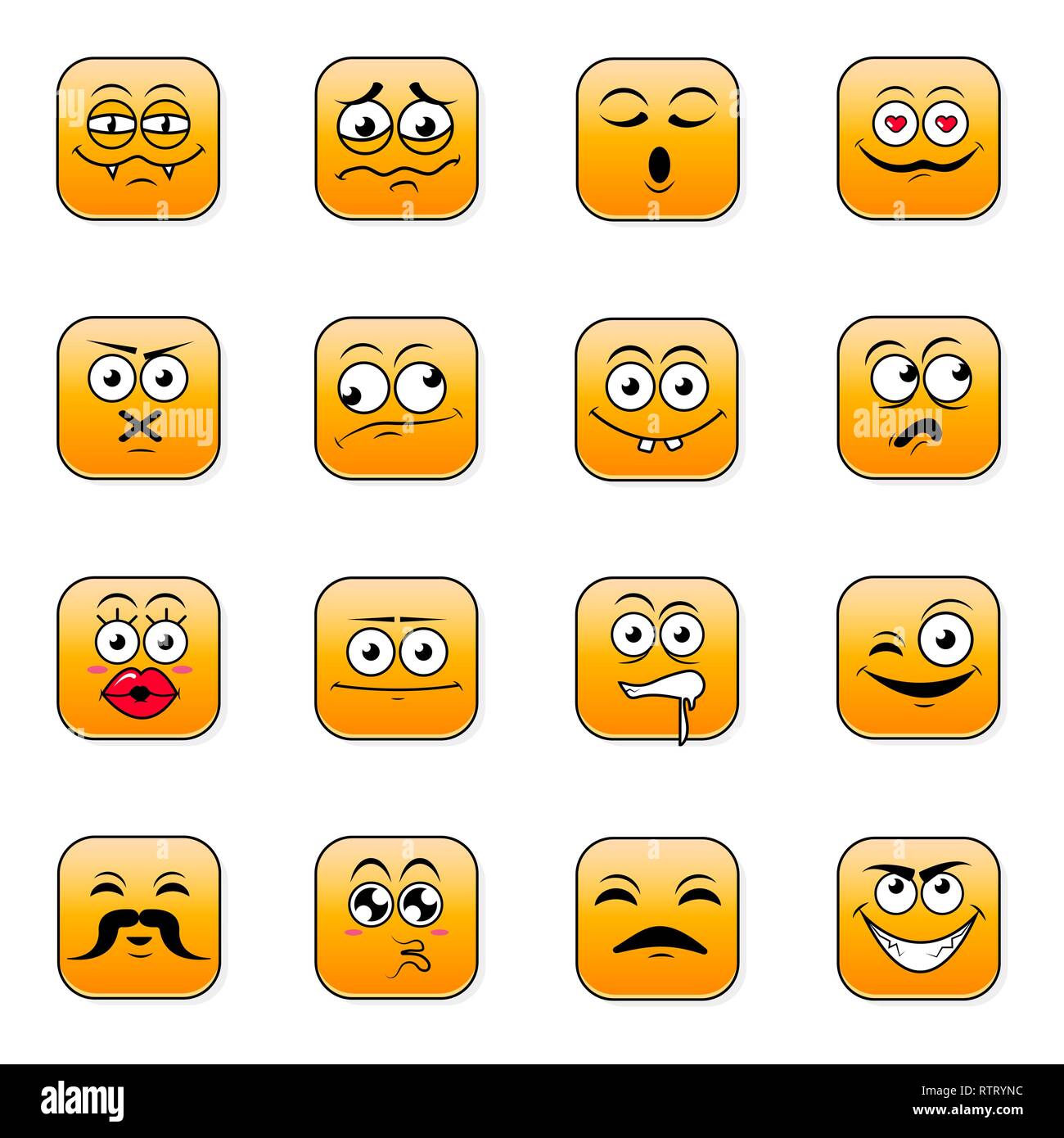Happy symbol emotions icons vector illustration Stock Vector Image ...