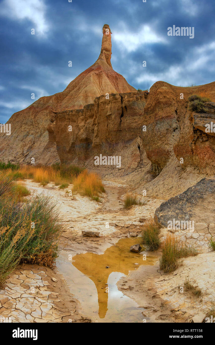 Castil de tierra at Bardenas Reales, Navarre Stock Photo - Alamy