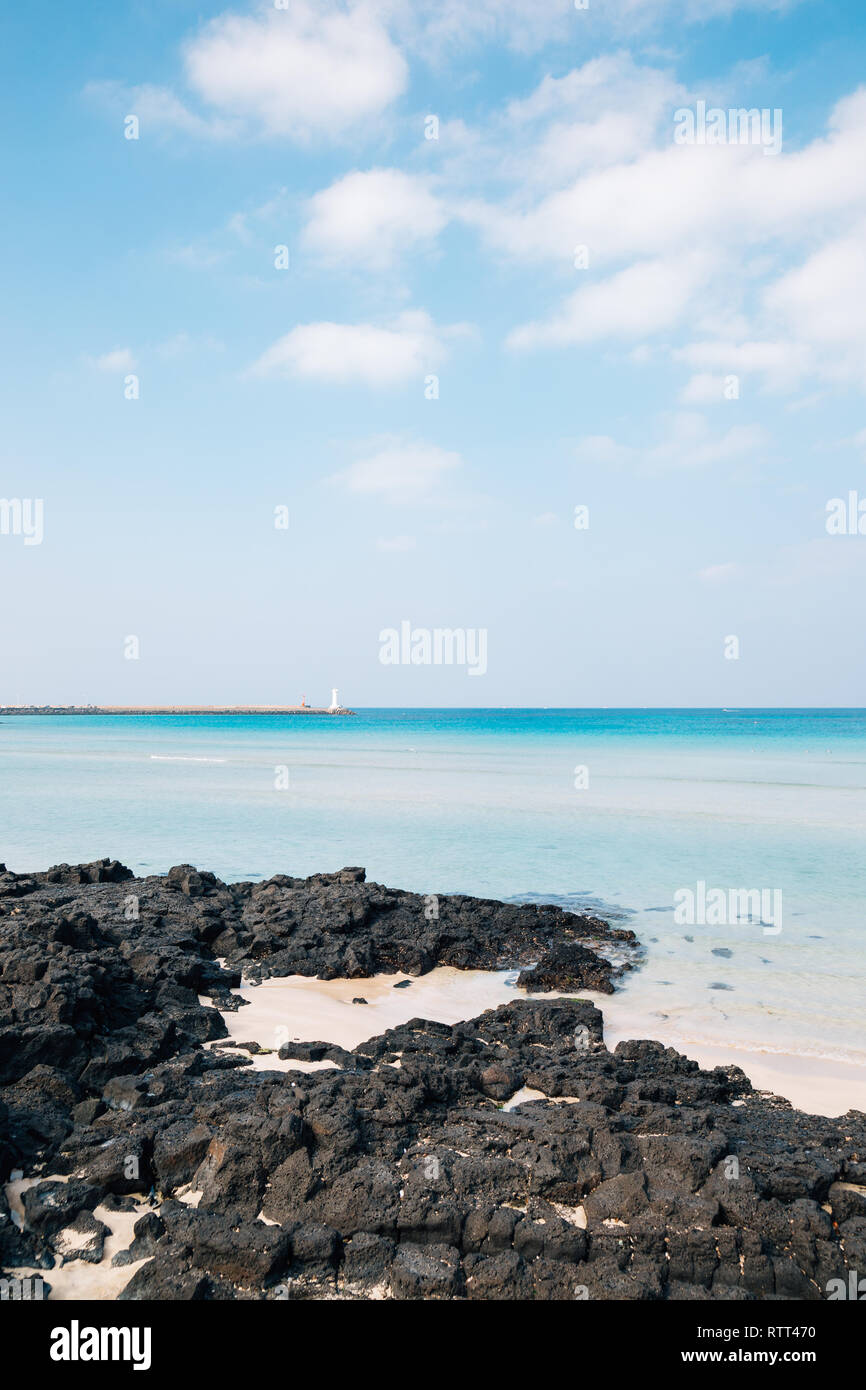 Sehwa Beach emerald sea in Jeju Island, Korea Stock Photo - Alamy