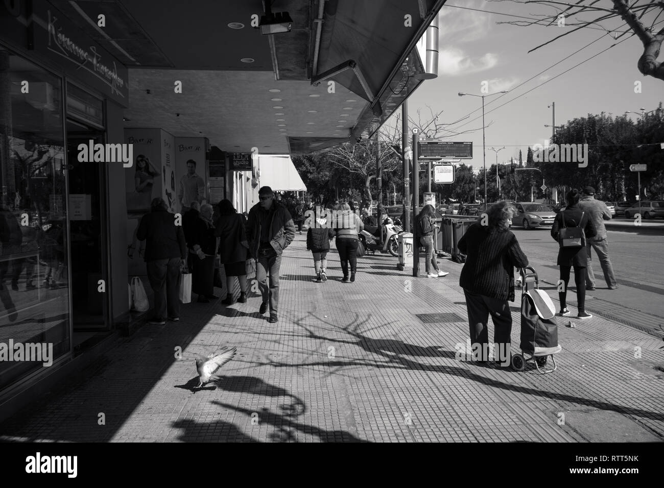 At the bus station, Kallithea Athens Greece Stock Photo - Alamy