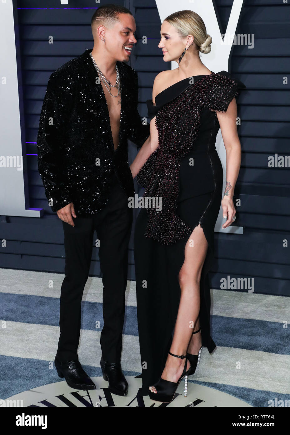 BEVERLY HILLS, LOS ANGELES, CA, USA - FEBRUARY 24: Actor Evan Ross and ...