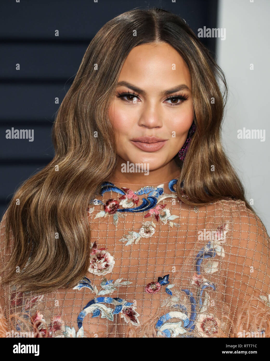 BEVERLY HILLS, LOS ANGELES, CA, USA - FEBRUARY 24: Model Chrissy Teigen ...