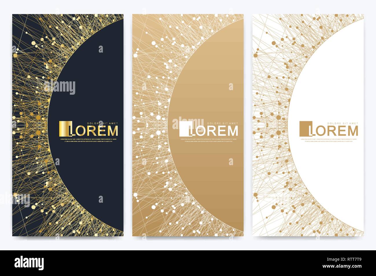 Modern set of vector flyers. Geometric abstract presentation with ...