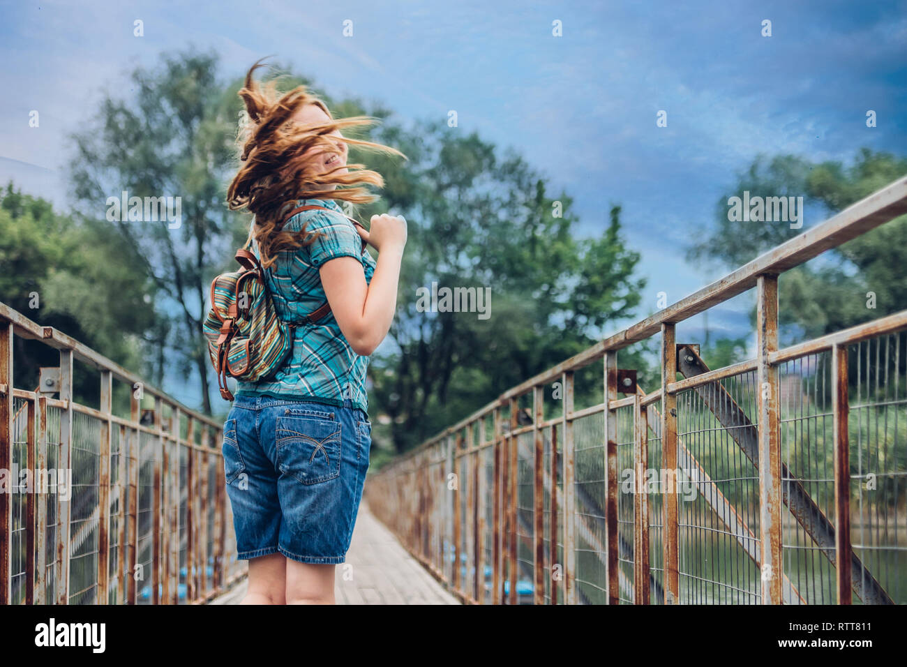 Teenager beautiful girl walks hi-res stock photography and images - Alamy
