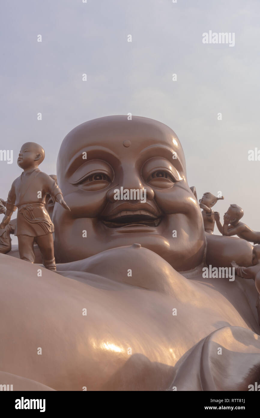 Longkou,Yantai,Shandong,China - December 19 2018 : buddha statue and ...